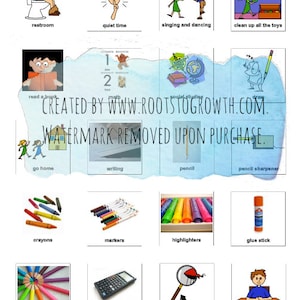 Daily Visual Schedule Cards [bundle PRINTABLE] Visual Aids for Behavior ...