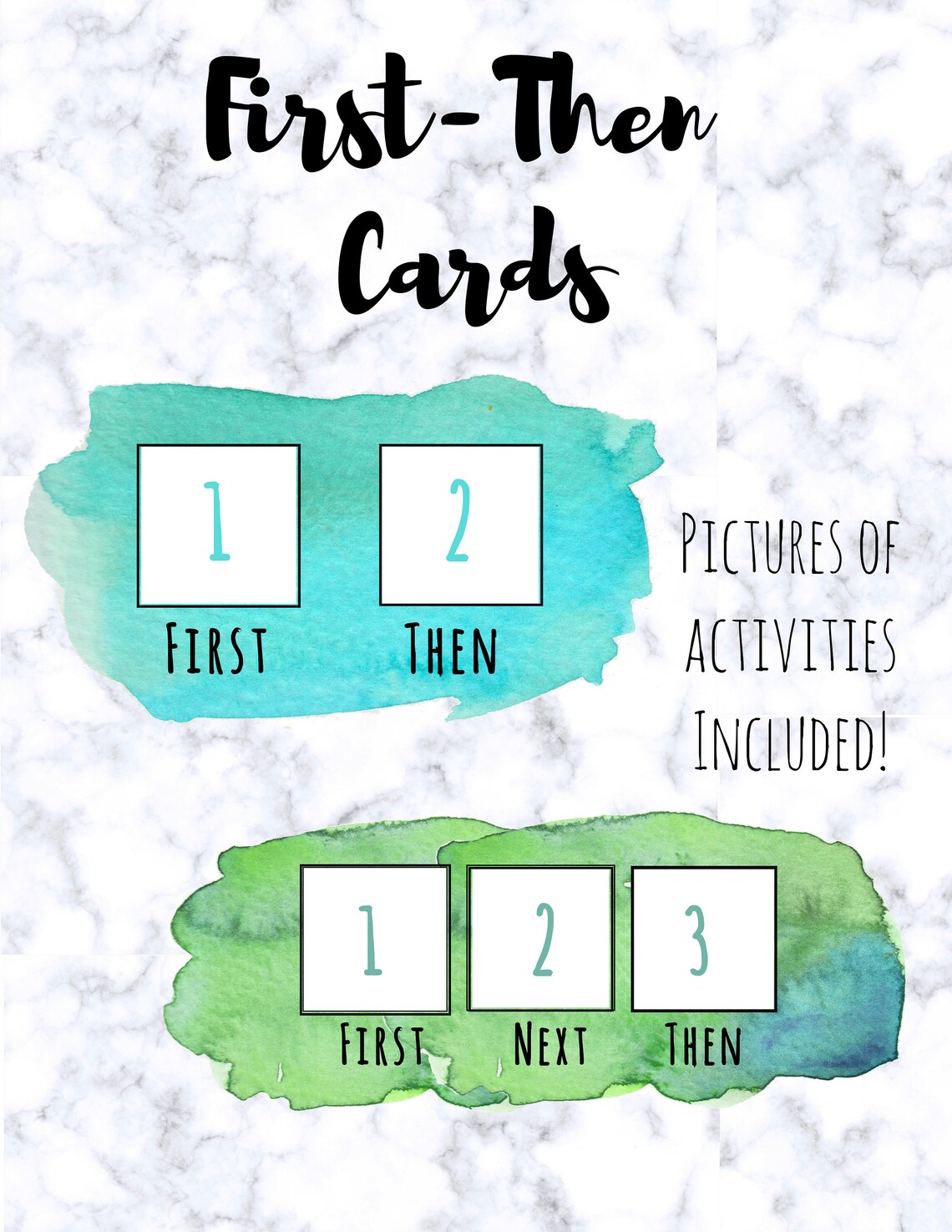 First-then Board With Pictures of Rewards Included [PRINTABLE] Working ...
