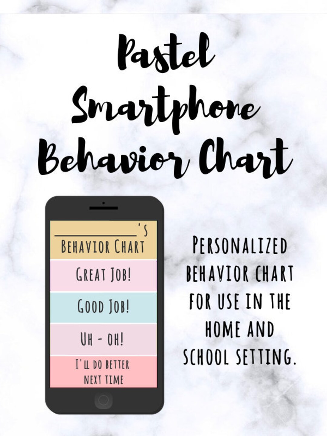 Pastel Smartphone Behavior Clip Chart for Classroom Management - Etsy