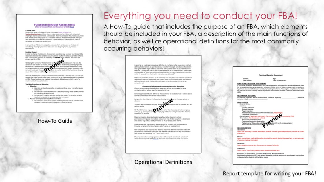 Functional Behavior Assessment [FBA] for Special Education Teachers and ...