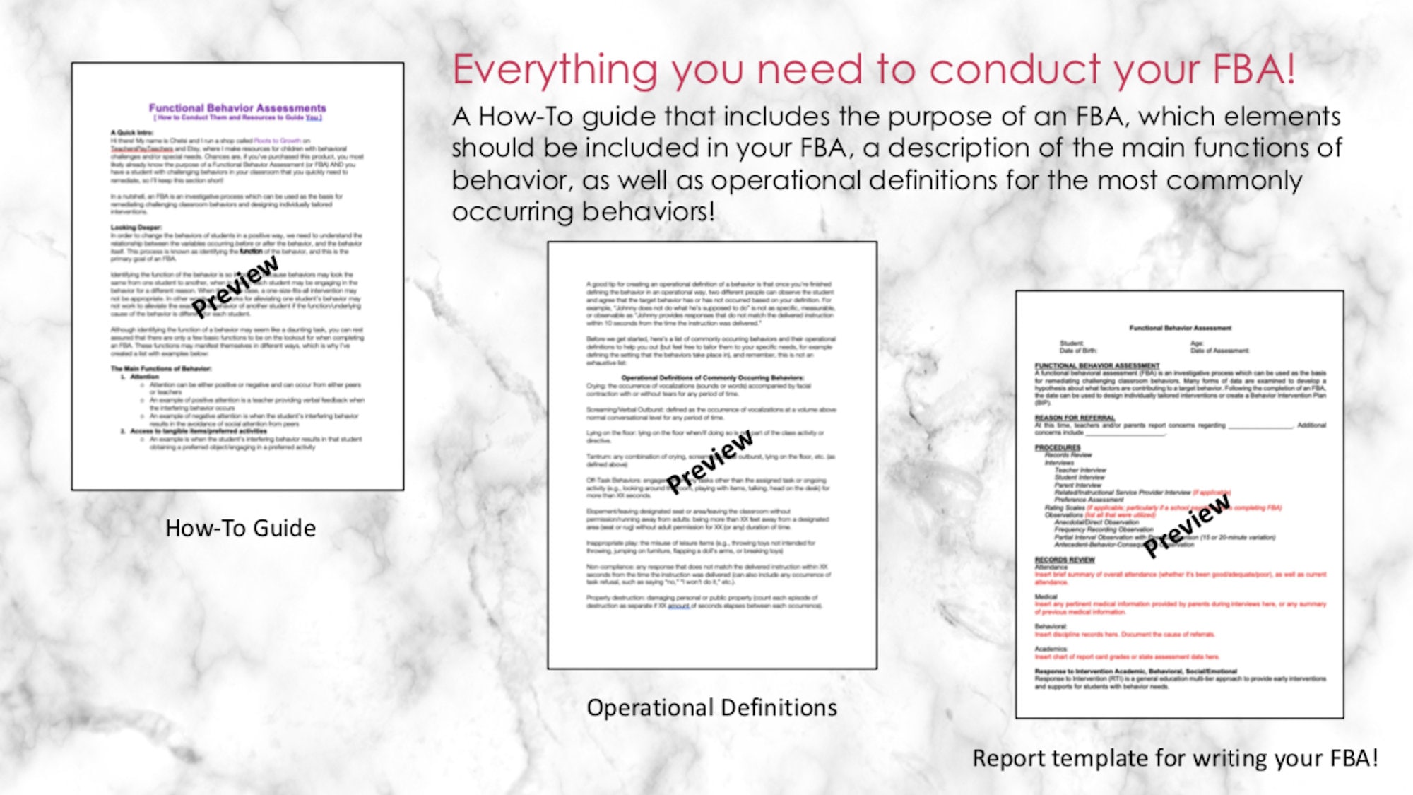 Functional Behavior Assessment [FBA] for Special Education Teachers and ...