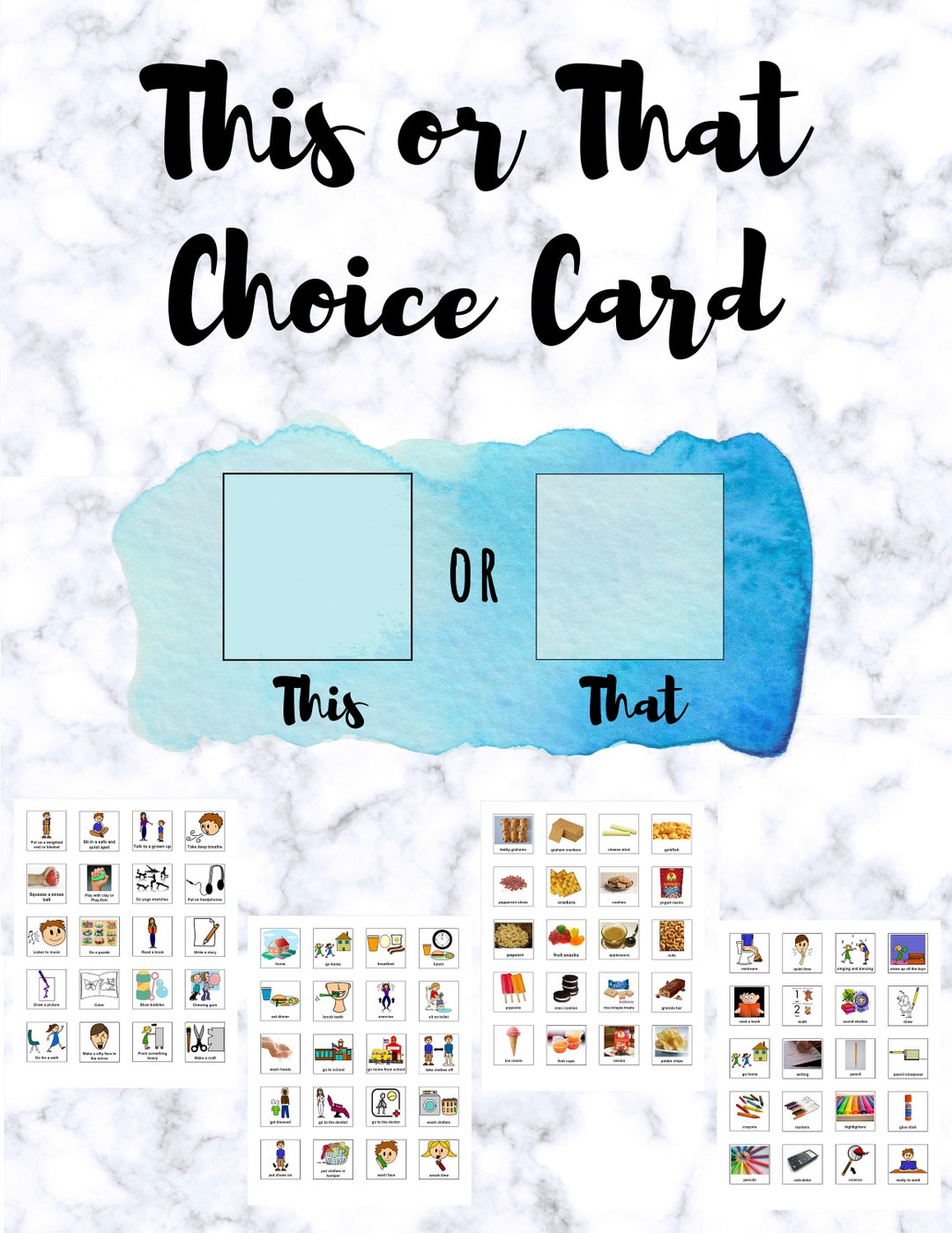 This or That Choice Cards With Over 200 Pictures of Choices Included - Etsy