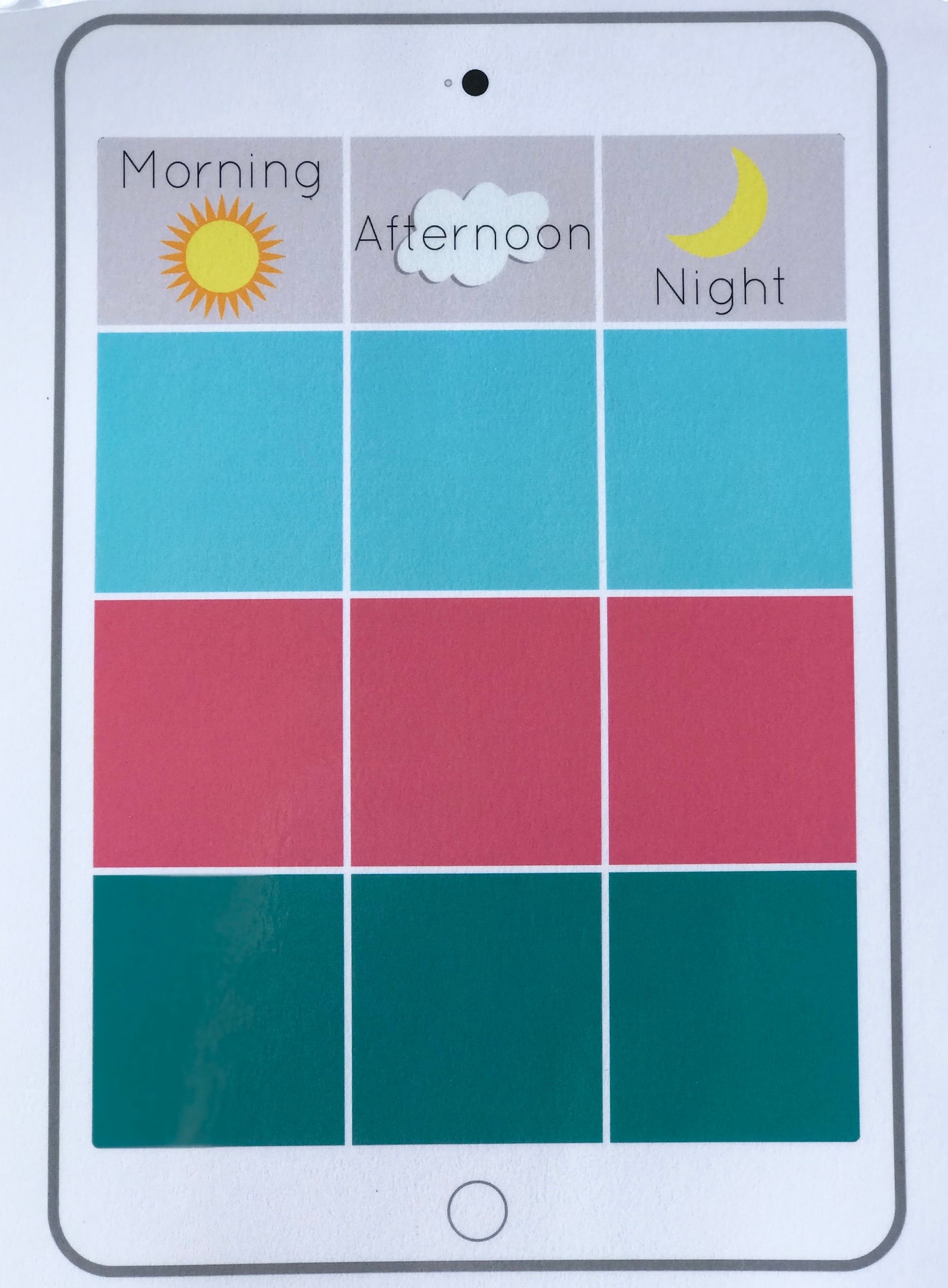Visual Schedule Printable With PECS Divided by Time of Day (chore Chart ...
