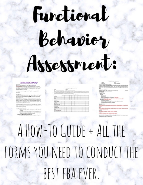 Functional Behavior Assessment FBA for Special Education - Etsy Australia