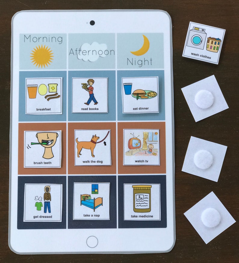 Visual Schedule Printable BUNDLE With PECS Divided by Time of Day ...