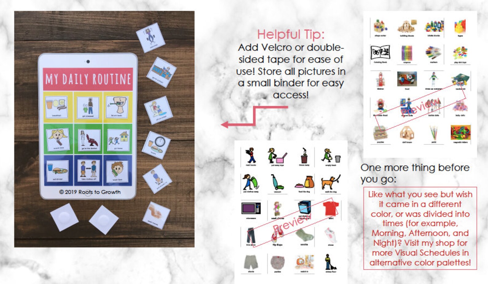 Daily Visual Schedule Cards PRINTABLE Visual Aids for Behavior ...