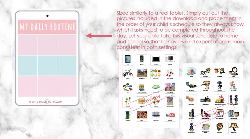 Daily Visual Schedule Cards [pastel PRINTABLE] Visual Aids for Behavior ...