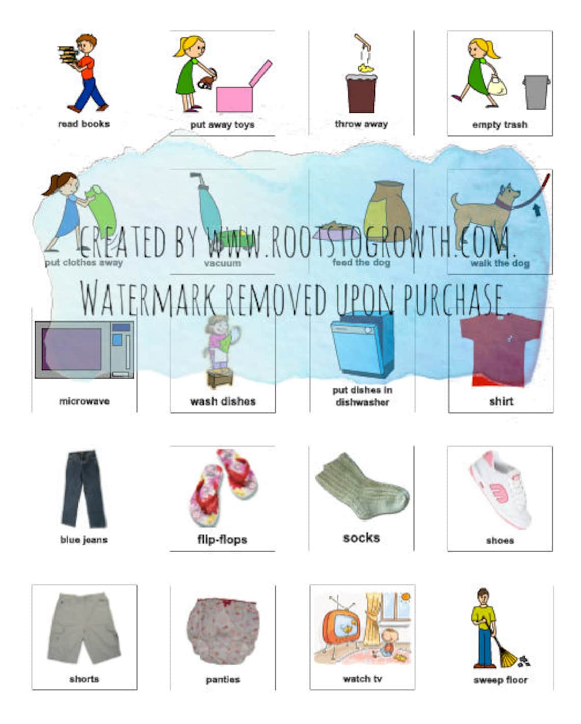 Daily Visual Schedule Cards bundle PRINTABLE Visual Aids for Behavior ...