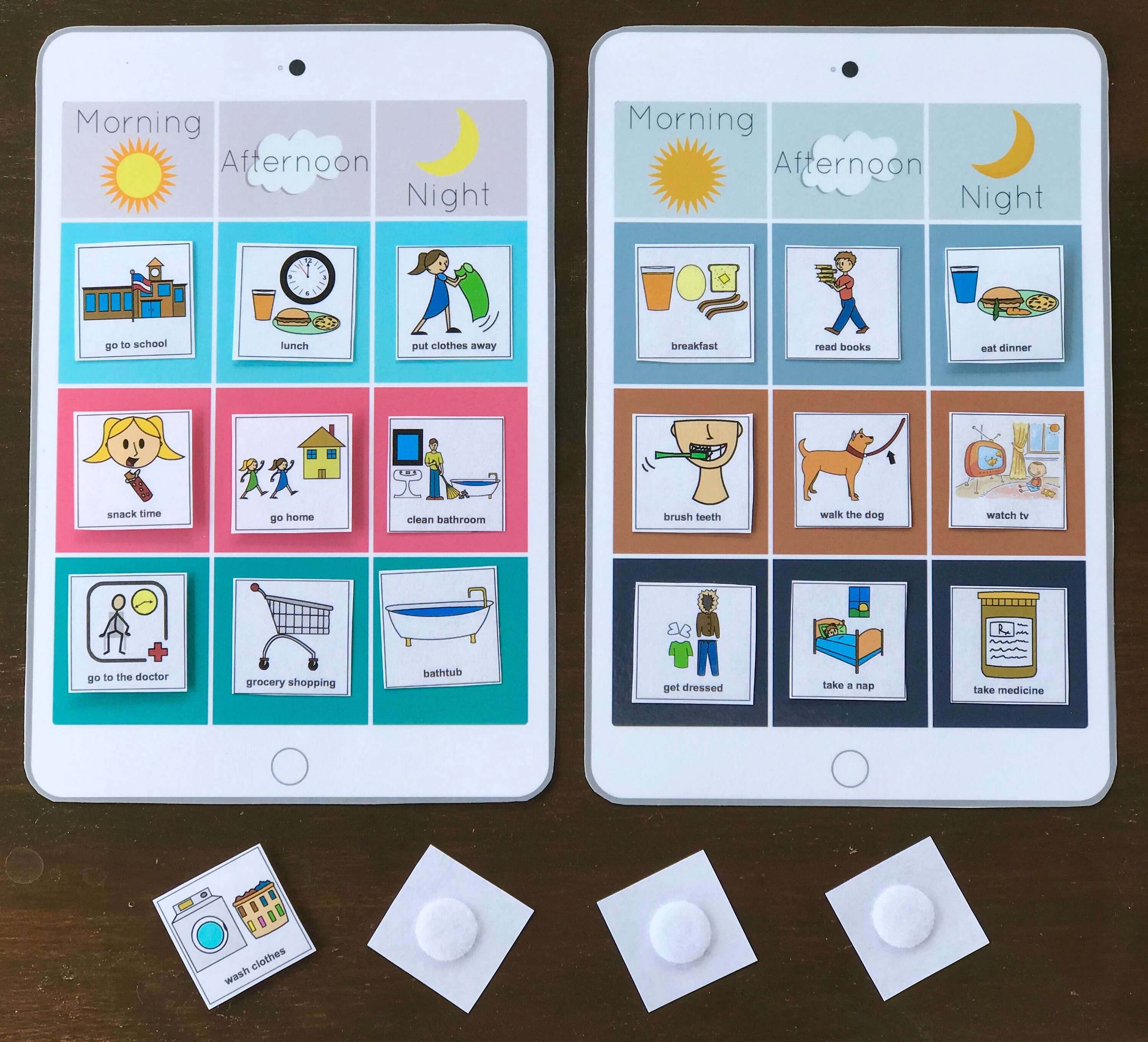 Visual Schedule Printable BUNDLE With PECS Divided by Time of Day ...