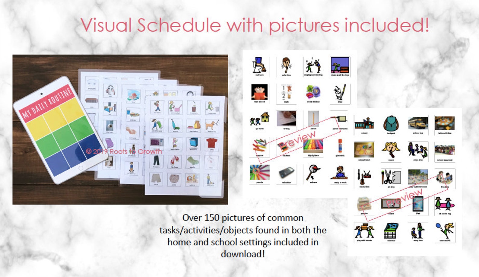 Daily Visual Schedule Cards [PRINTABLE] Visual Aids for Behavior ...