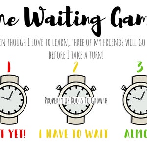 Taking Turns: the Waiting Game Printable (A Self-control/turn-taking ...