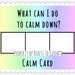 Calm Card Kit [PRINTABLE] for Sensory Processing, Autism, and Behavior ...