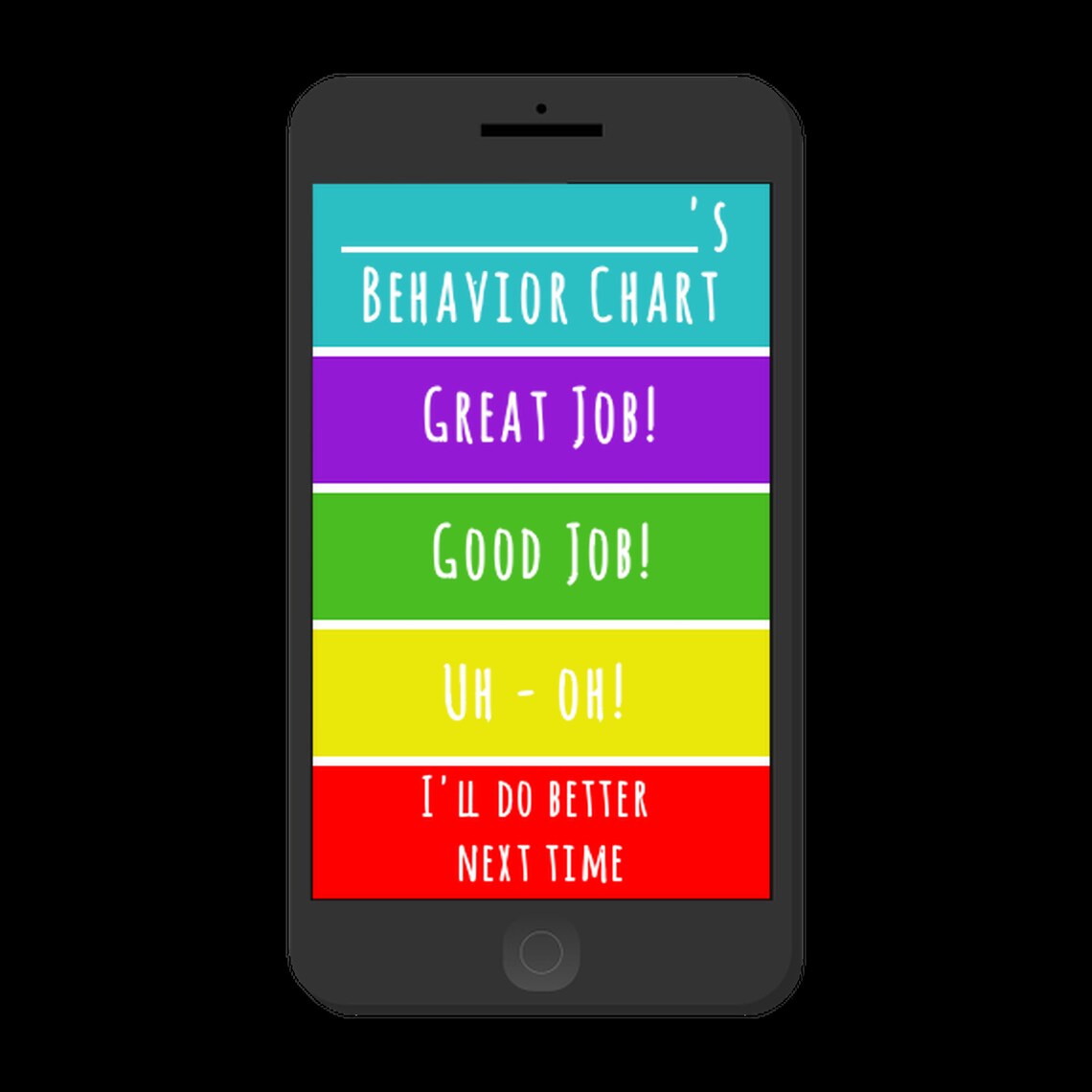 Smartphone Behavior Chart [PRINTABLE] - Etsy