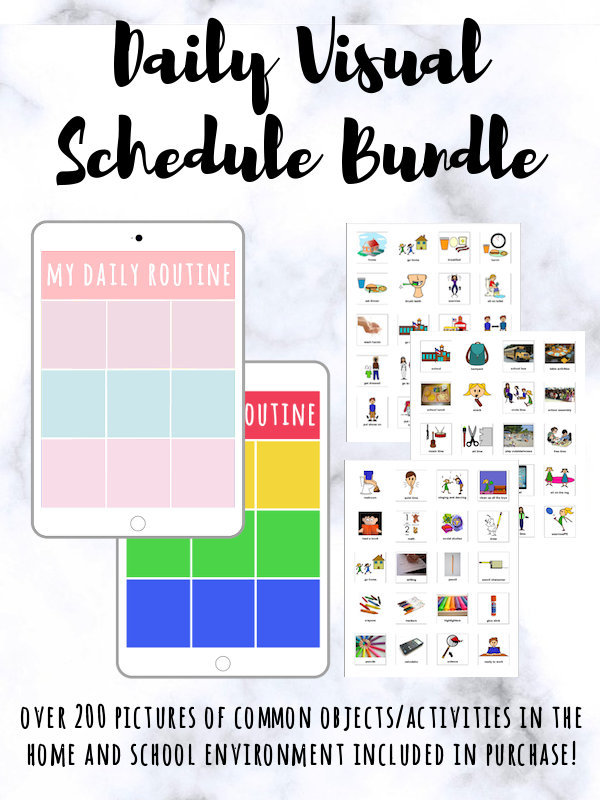Daily Visual Schedule Cards [bundle PRINTABLE] Visual Aids for Behavior ...