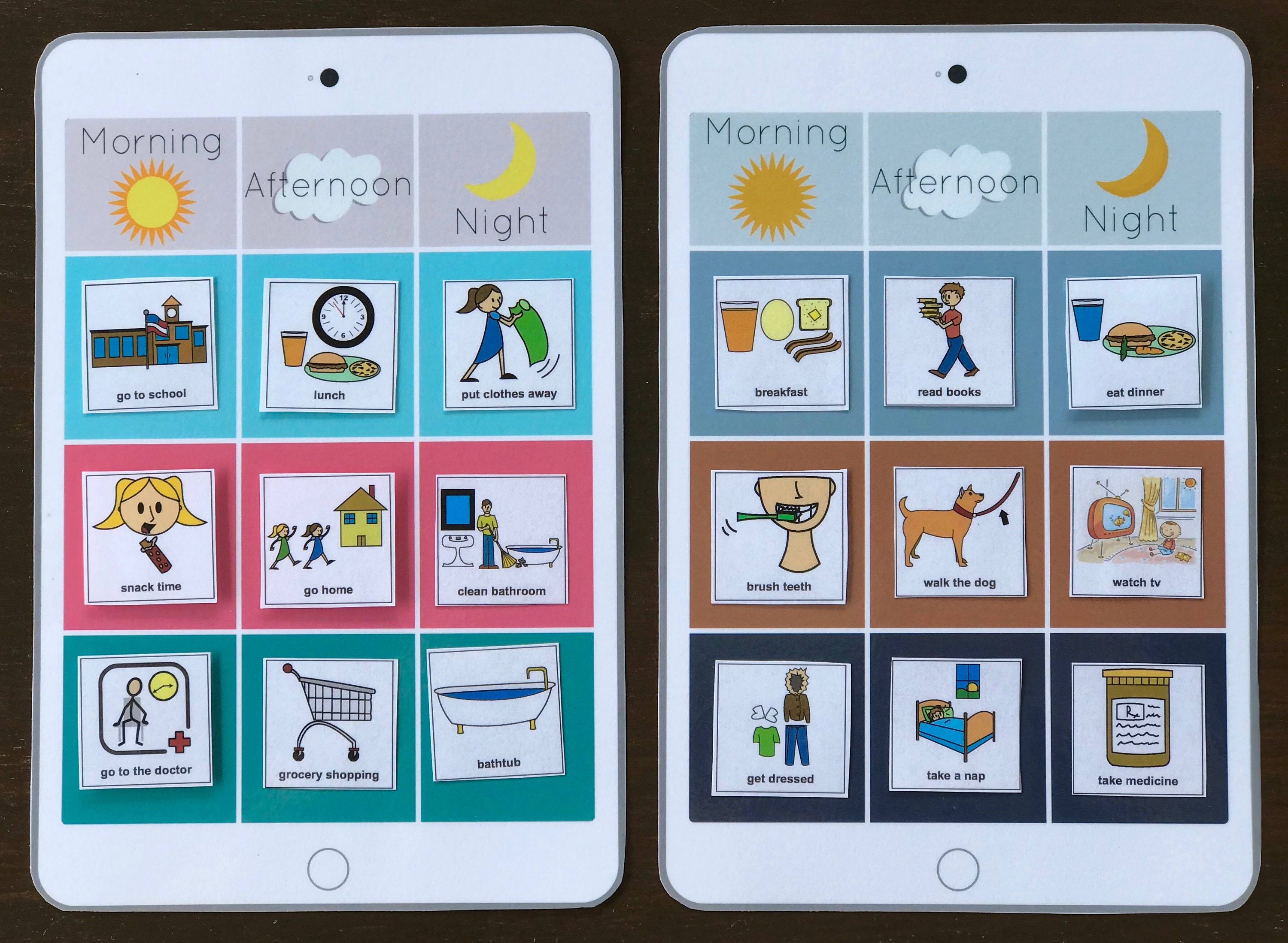 Visual Schedule Printable BUNDLE With PECS Divided by Time of Day ...