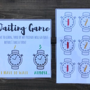 Taking Turns: the Waiting Game Printable (A Self-control/turn-taking ...