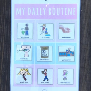 Daily Visual Schedule Cards [pastel PRINTABLE] Visual Aids for Behavior ...