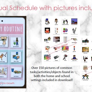 Daily Visual Schedule Cards [pastel PRINTABLE] Visual Aids for Behavior ...