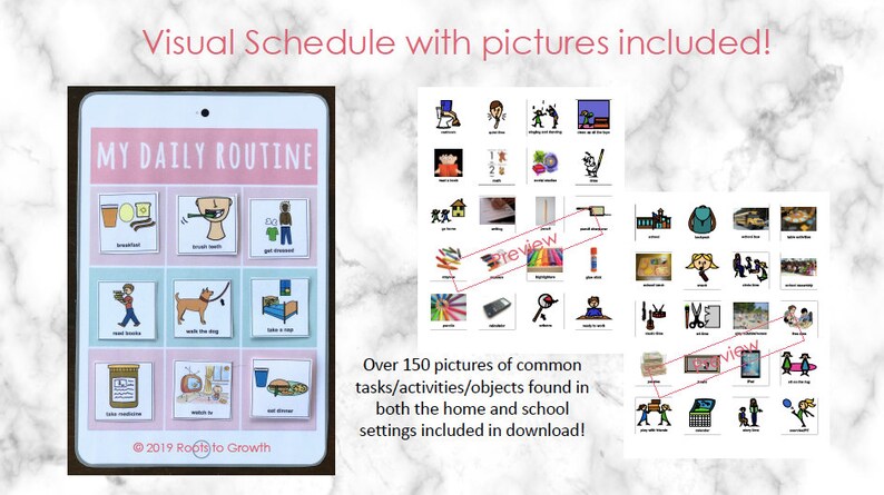 Daily Visual Schedule Cards [pastel PRINTABLE] Visual Aids for Behavior ...