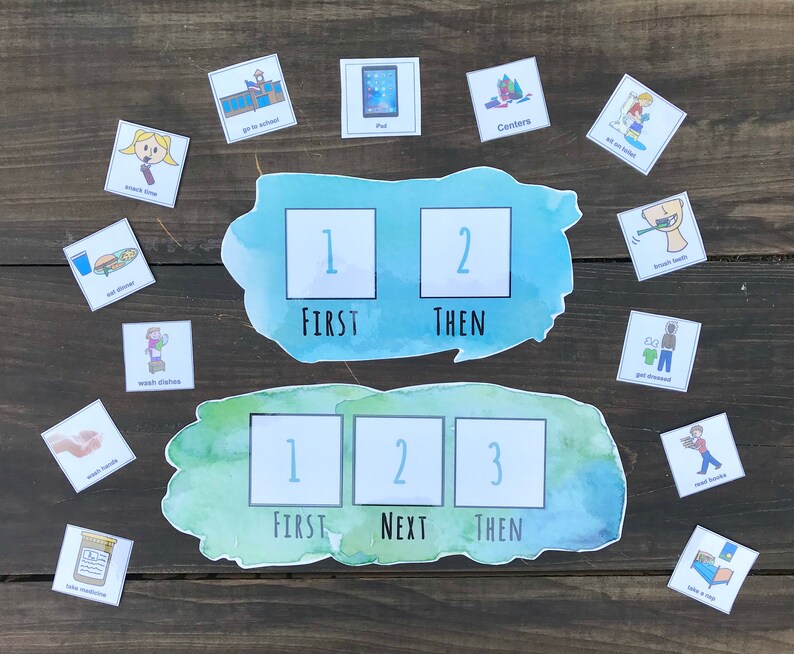 First-then Board With Pictures of Rewards Included [PRINTABLE] Working ...