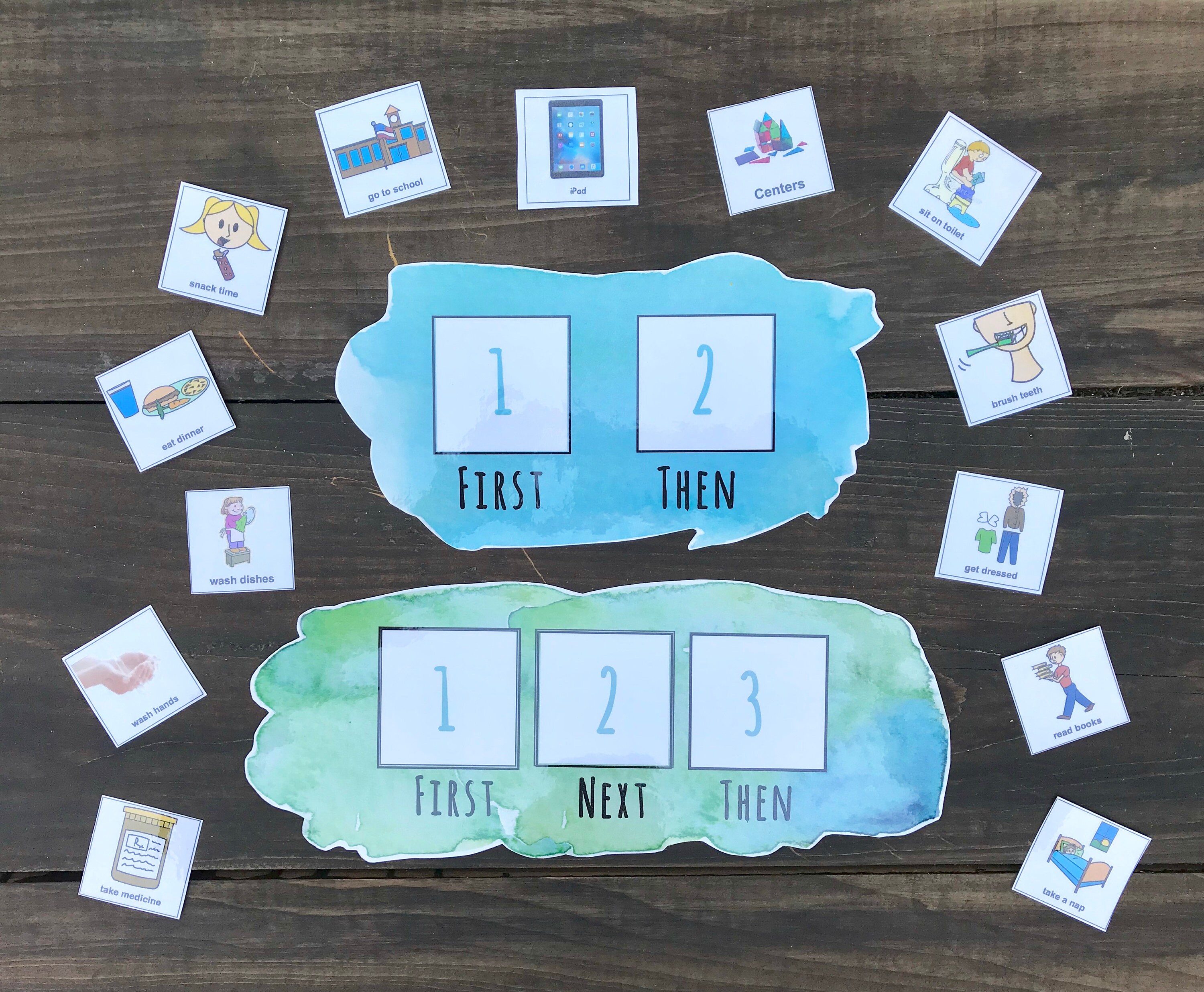 First-then Board With Pictures of Rewards Included PRINTABLE Working ...