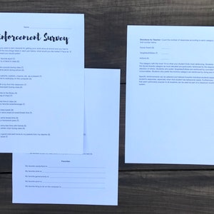 Classroom Management: Reward Survey for Students and Teachers Selecting ...