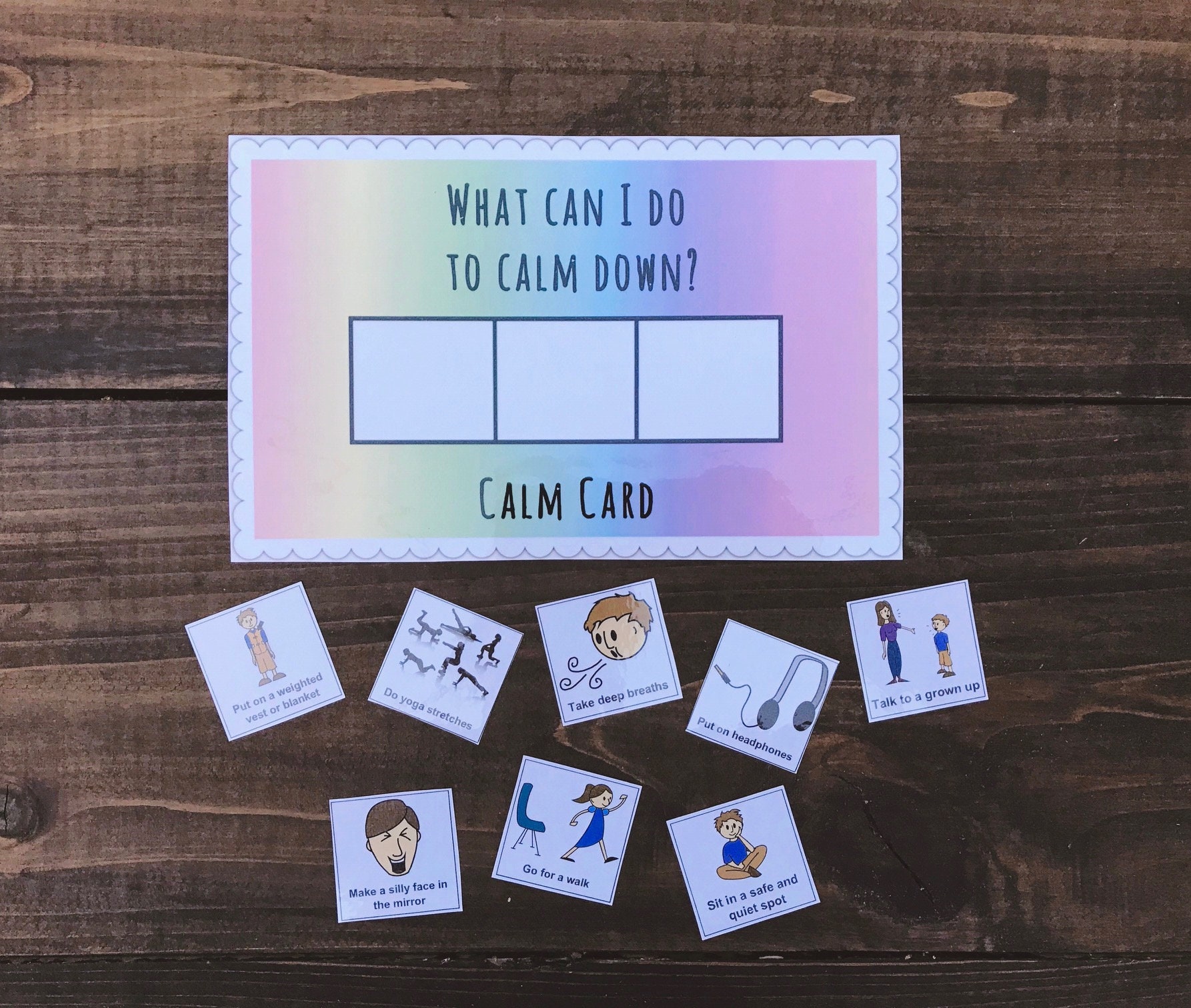 Calm Card Kit [PRINTABLE] for Sensory Processing, Autism, and Behavior ...
