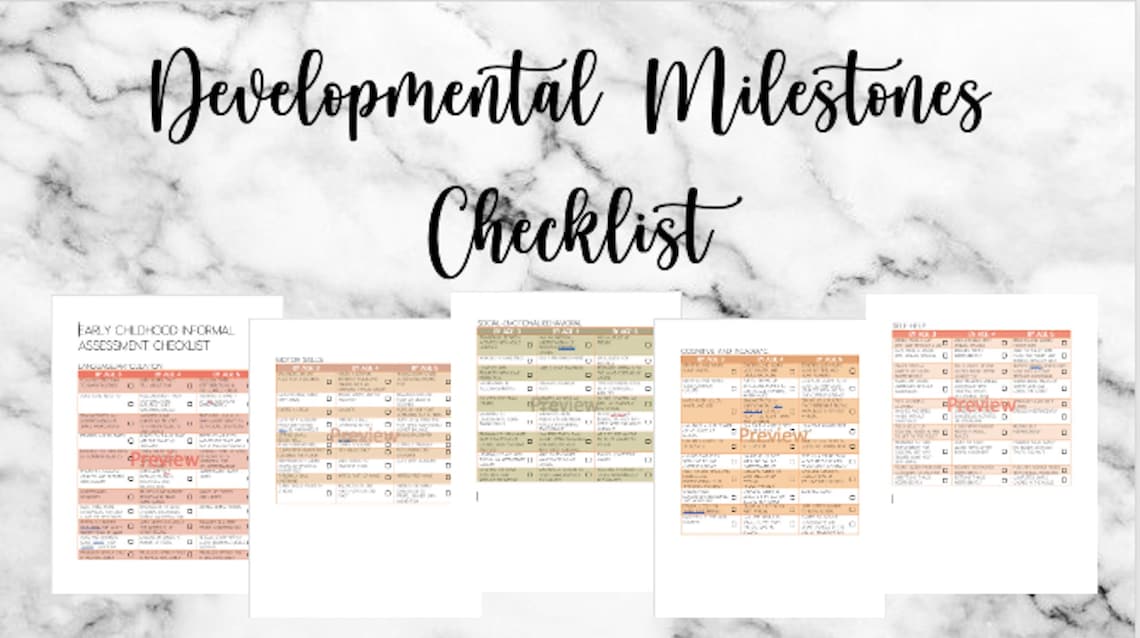 Developmental Milestones Checklist for MTSS, RTI, Special Education ...