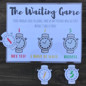 Taking Turns: the Waiting Game Printable (A Self-control/turn-taking ...
