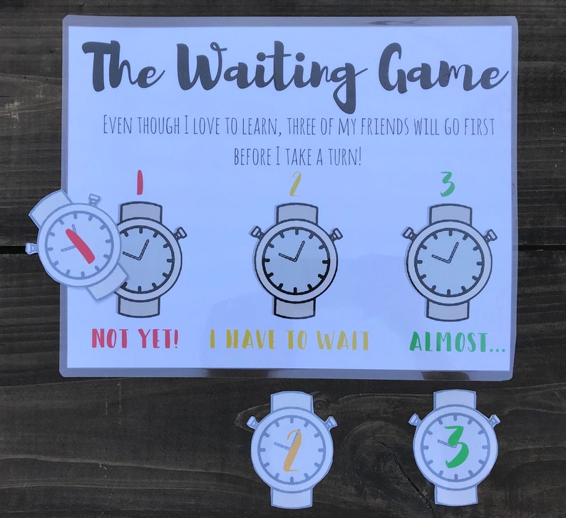Taking Turns: the Waiting Game Printable (A Self-control/turn-taking ...
