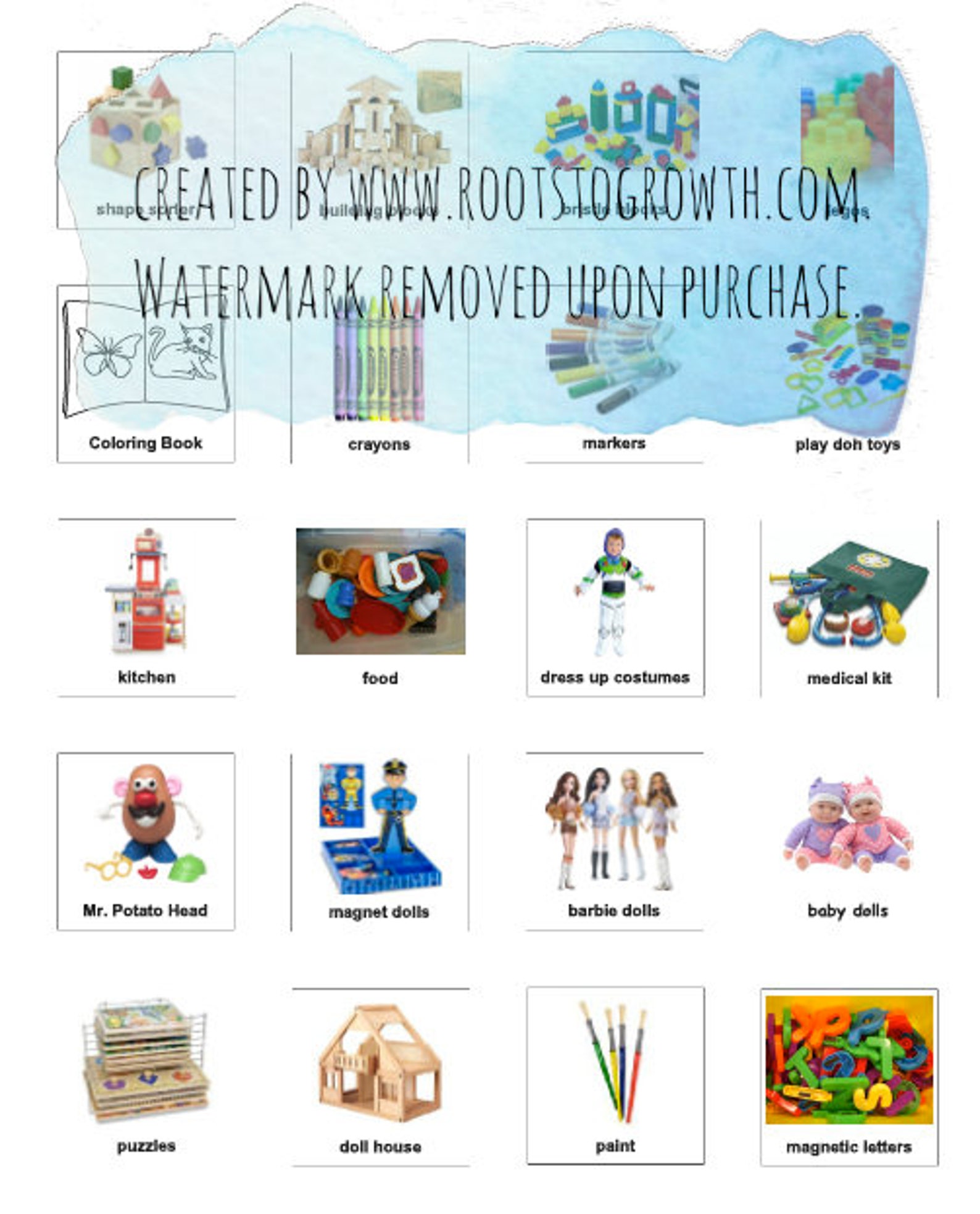 First-then Board With Pictures of Rewards Included [PRINTABLE] Working ...