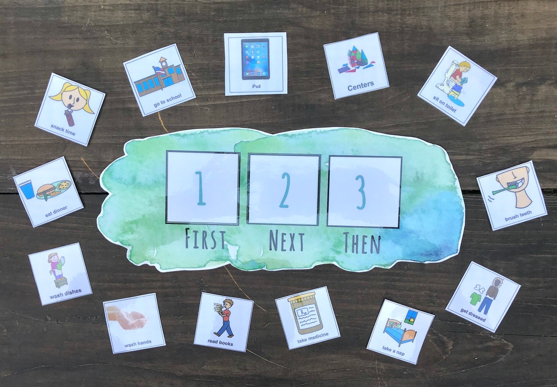 First-then Board With Pictures of Rewards Included [PRINTABLE] Working ...