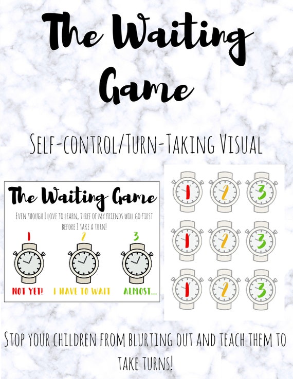 Taking Turns: the Waiting Game Printable A | Etsy