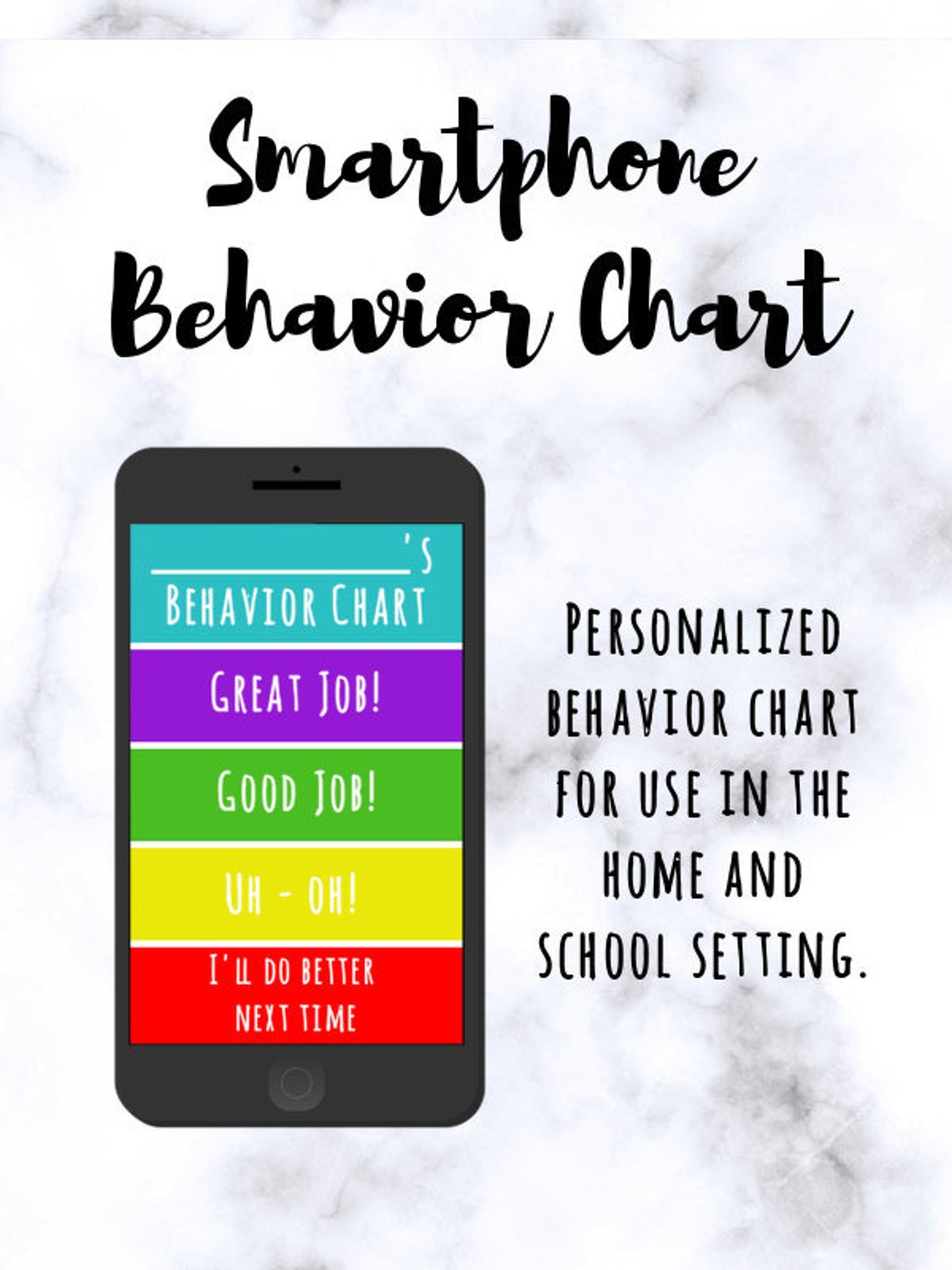Smartphone Behavior Chart [PRINTABLE] - Etsy