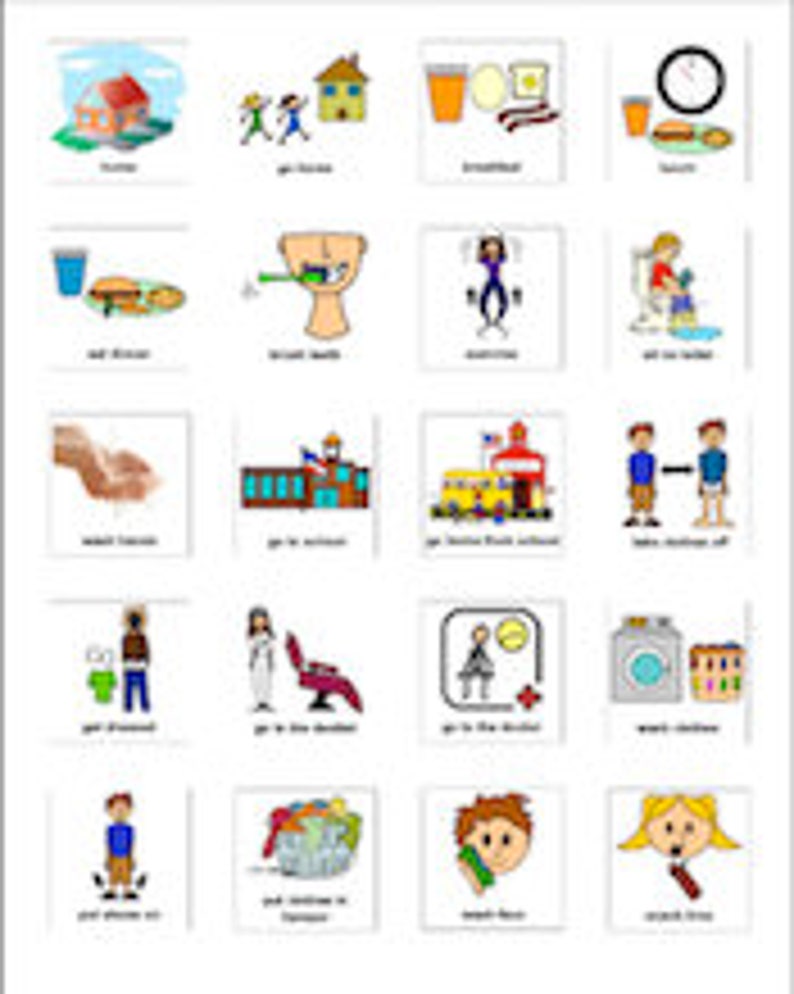 Playroom Pecs In Autism Visuals Daily Routine Chart Social Stories