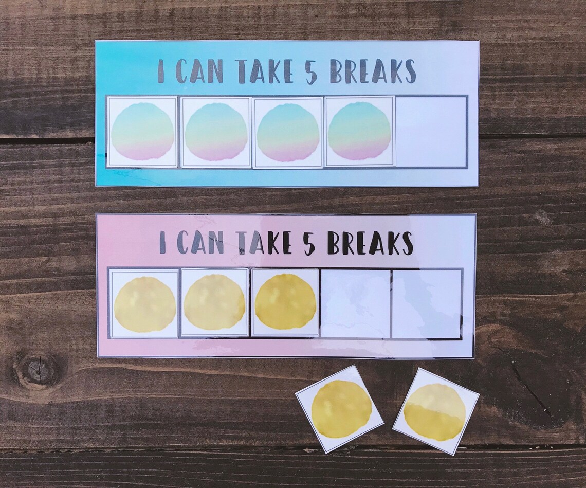 Break Cards PRINTABLE for Children With Autism, ADHD and Behavioral ...
