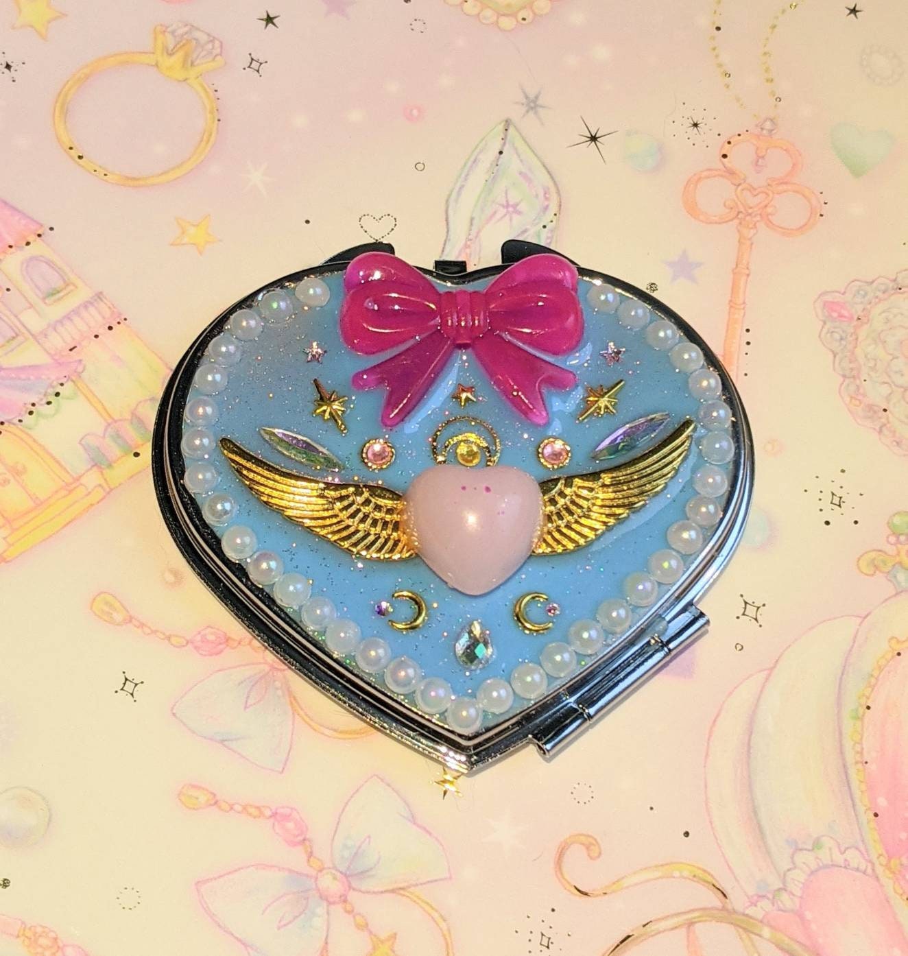 Kawaii Magical Girl Compact Mirror - Etsy