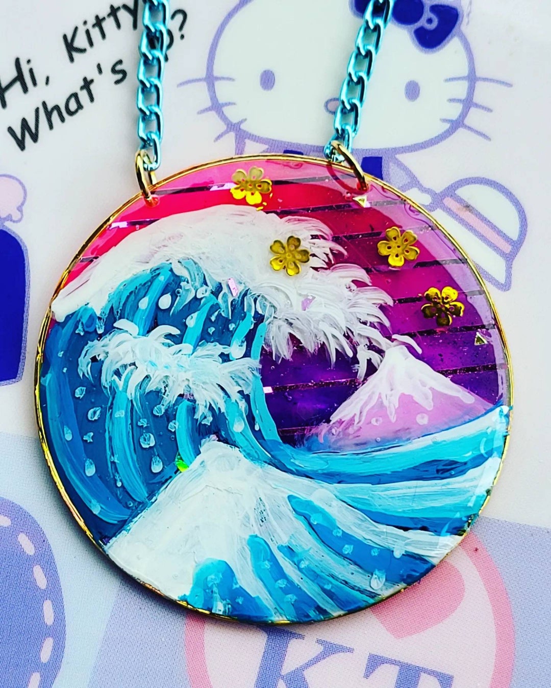 Extra Large Vaporwave Aesthetic 90s Necklace - Etsy