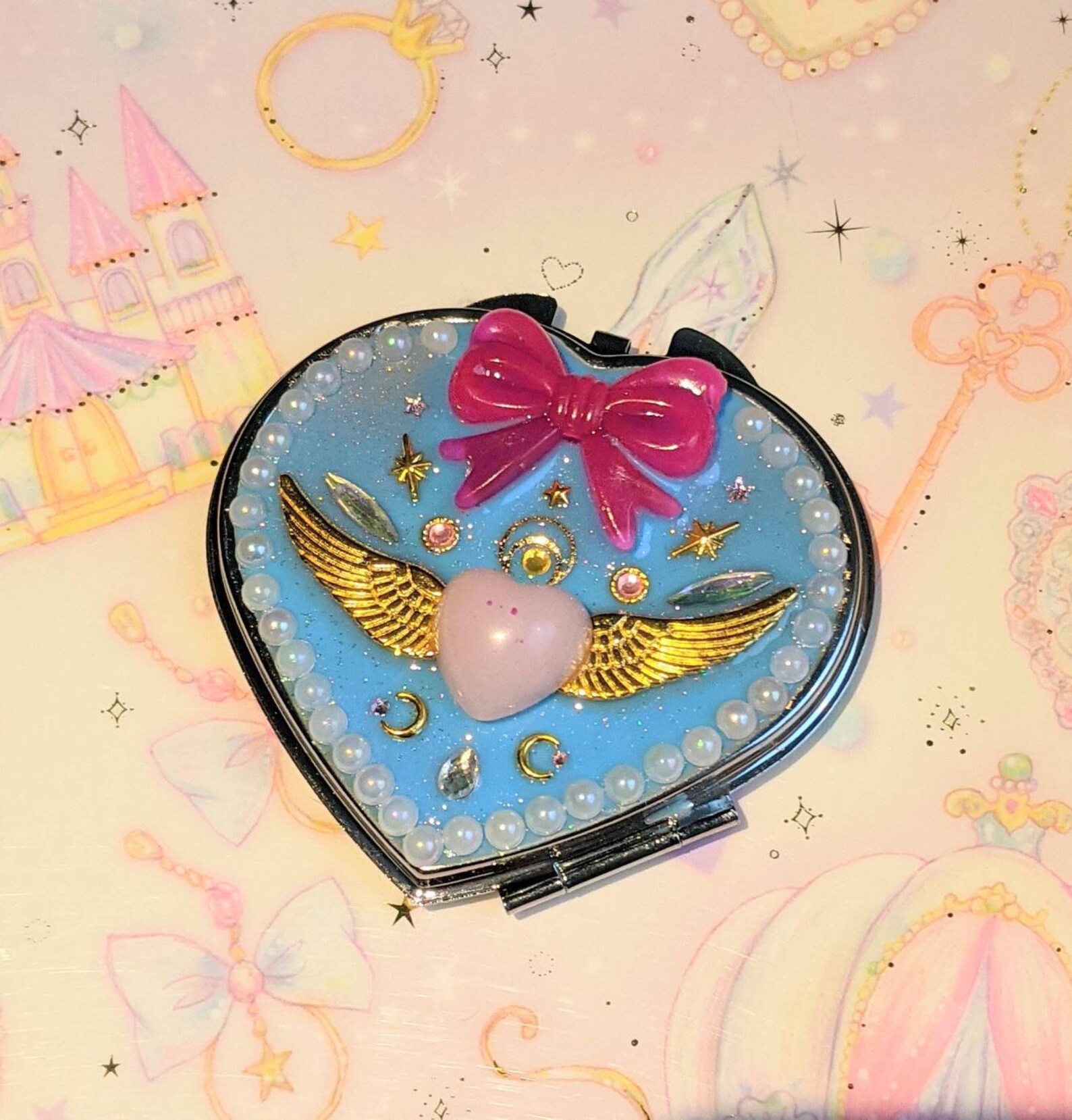 Kawaii Magical Girl Compact Mirror | Etsy
