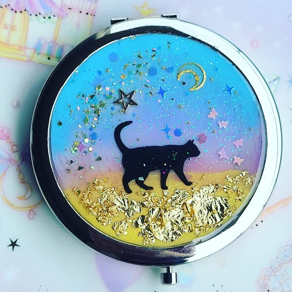Cat Compact Mirror - Etsy