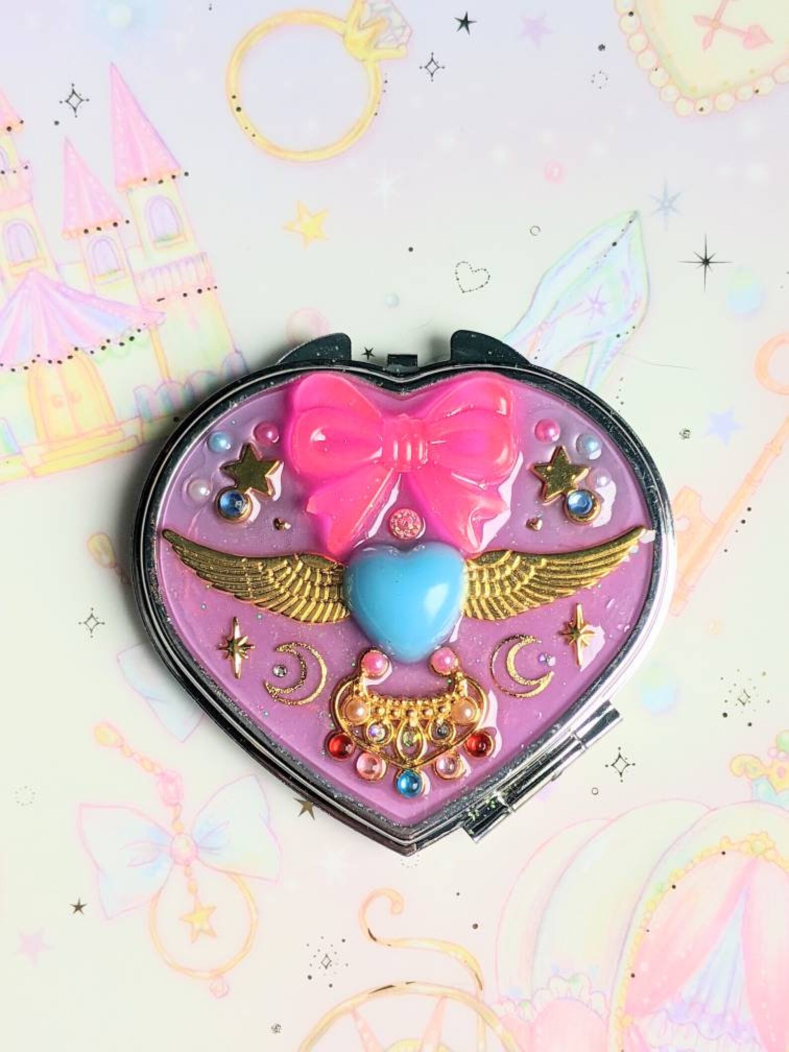 Kawaii Magical Girl Compact Mirror | Etsy