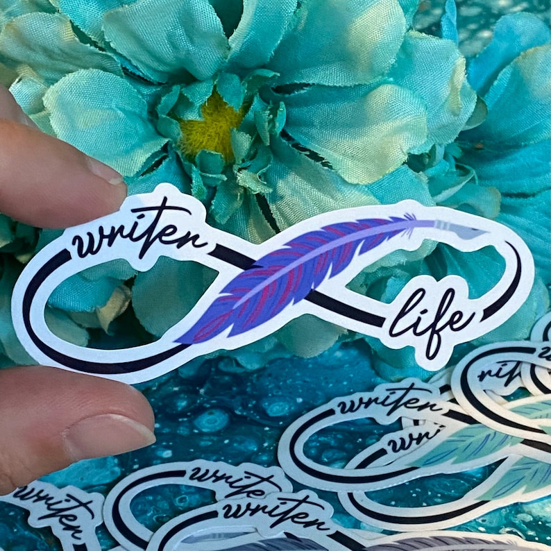 Writer Life Infinity Symbol With Feather Quill Plume Assorted - Etsy