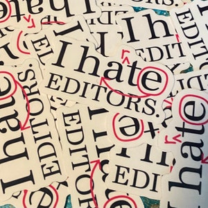 I Heart Editors Quote Sticker Gift for Editors, Writers and Authors - Etsy