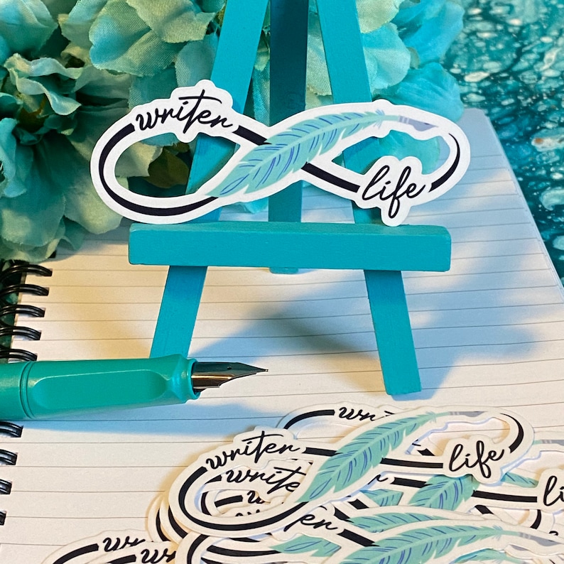 Writer Life Infinity Symbol With Feather Quill Plume Assorted - Etsy
