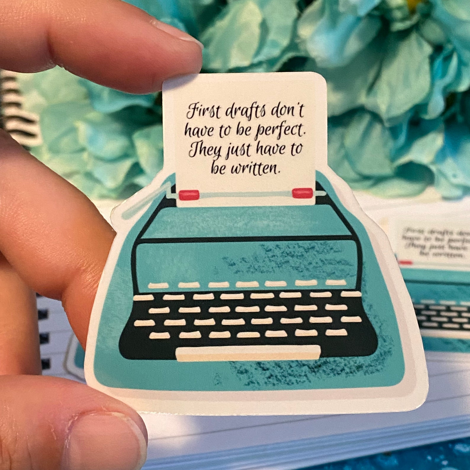 First Drafts Don’t Have to Be Perfect Typewriter Quote Vinyl ...