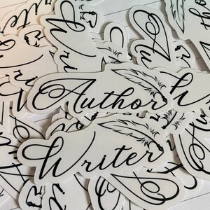 Cursive Writer and Author With Quill Sticker Gift for Writers - Etsy