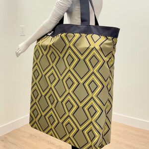 Yoga Bag | Extra Large Yoga Bag | Green Gold Modern Graphic | Yoga Tote ...