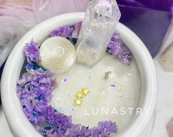 Celestial Moon Witch Cauldron Candle - Etsy