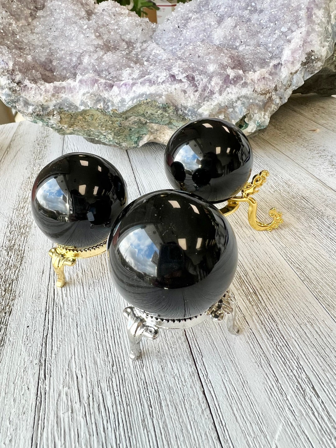 Obsidian Sphere - Protection - Mayan - Aztec - Etsy