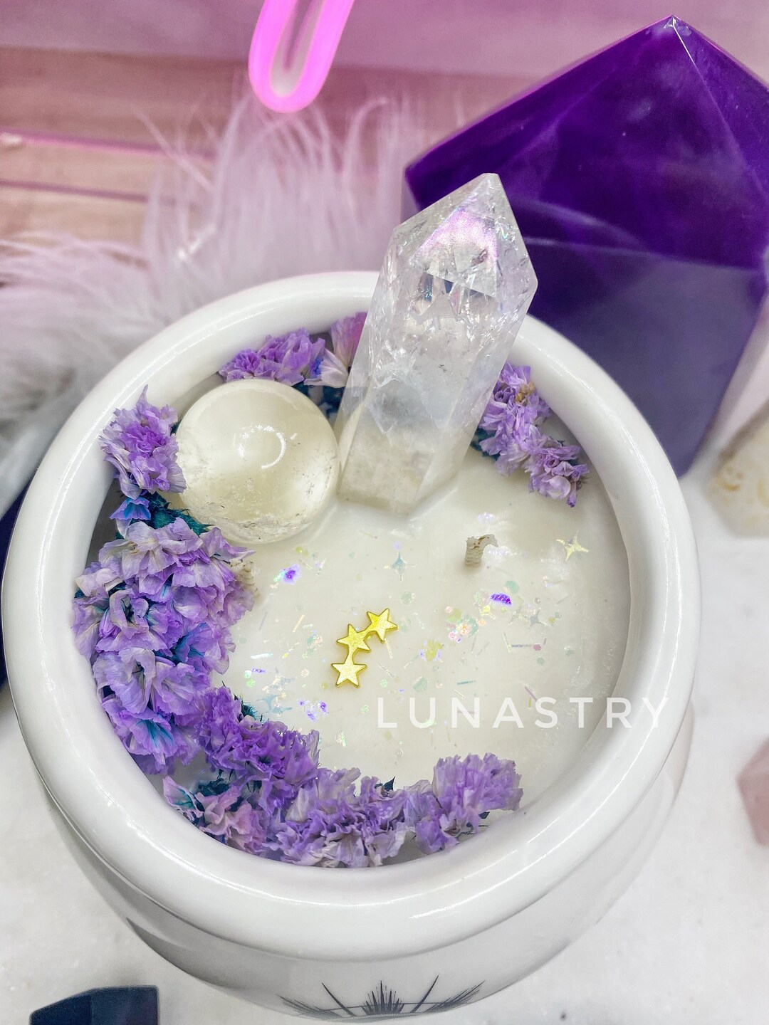 Celestial Moon Witch Cauldron Candle - Etsy
